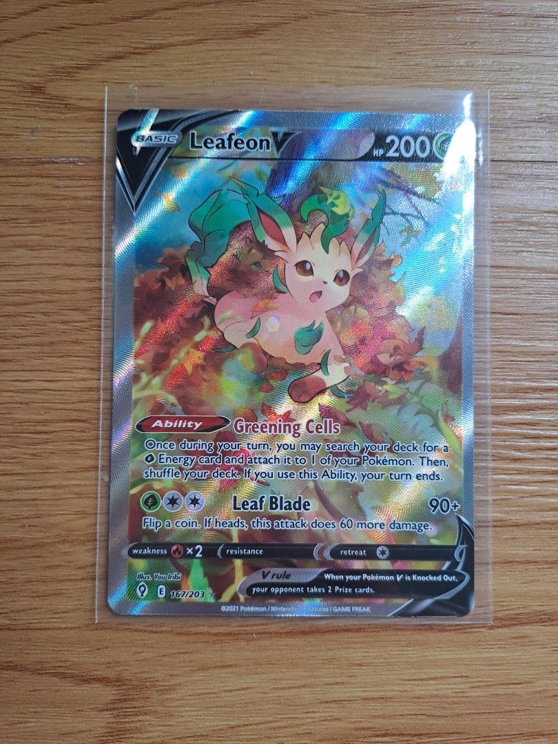 LEAFEON V AA ALTERNATE ALT ART ULTRA RARE POKEMON CARD, Hobbies & Toys ...