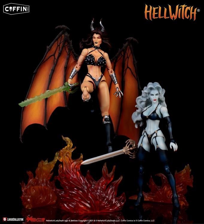 Legacy Series Coffin Collectibles Hellwitch & Lady Death Figure (Executive Replicas, scales with ...