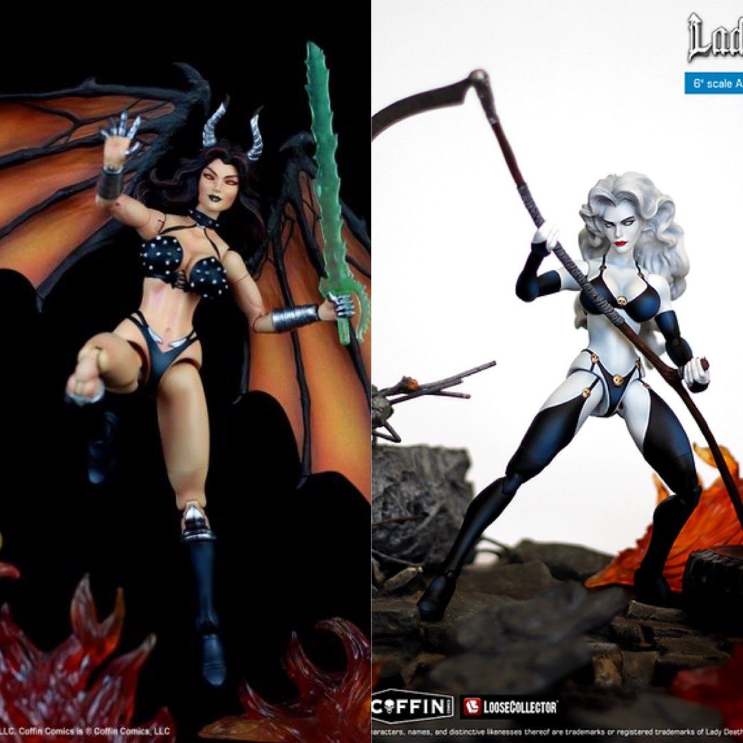 Legacy Series Coffin Collectibles Hellwitch & Lady Death Figure (Executive Replicas, scales with ...