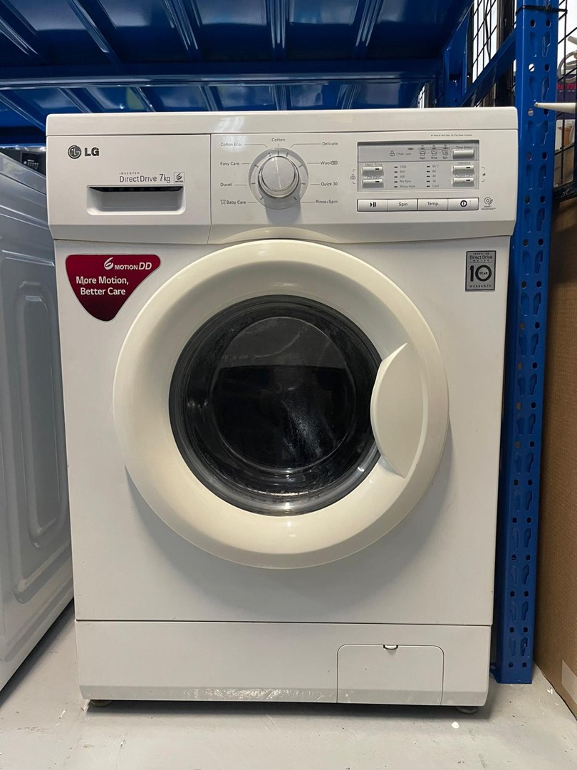 LG 7KG FRONT LOAD WASHER WD-1270QDT, TV & Home Appliances, Washing ...