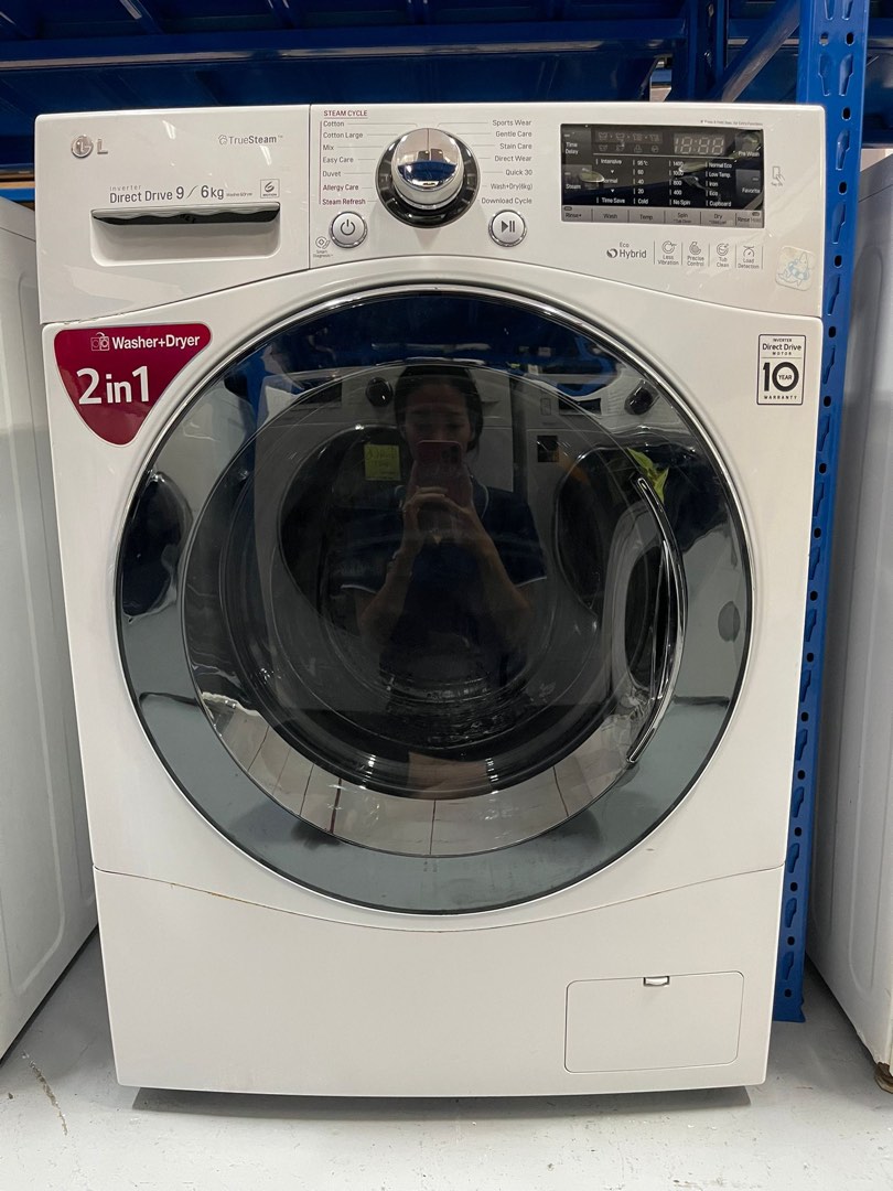 LG F1409DPRW 9/6kg Inverter Direct Drive Washer Dryer, TV & Home ...