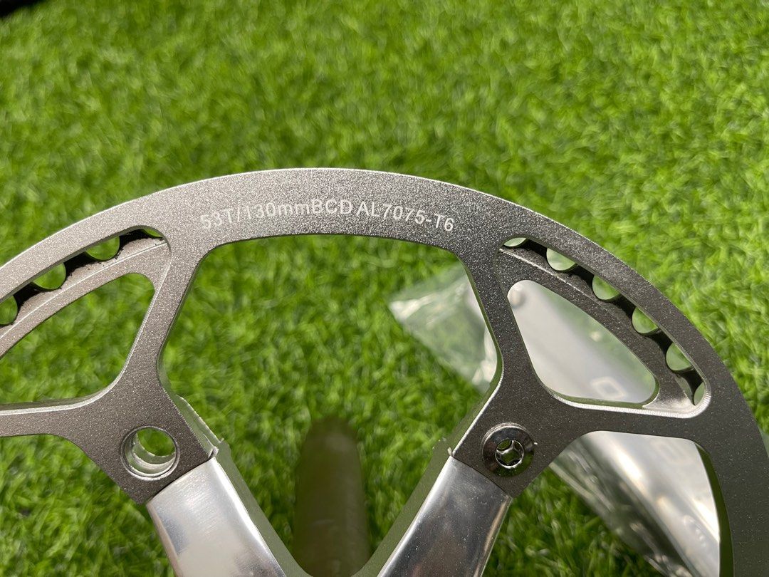 Litepro hollowtech chainring and crankarm set crankset 56T silver and ...