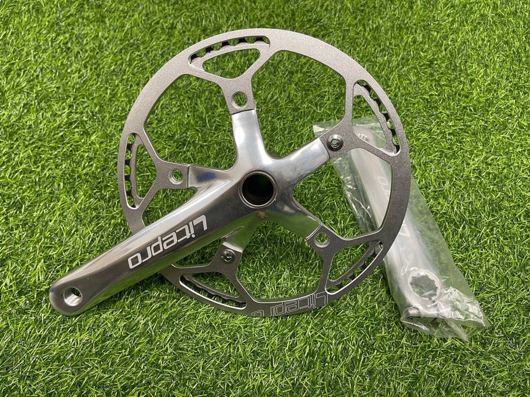 Litepro hollowtech chainring and crankarm set crankset 56T silver and ...