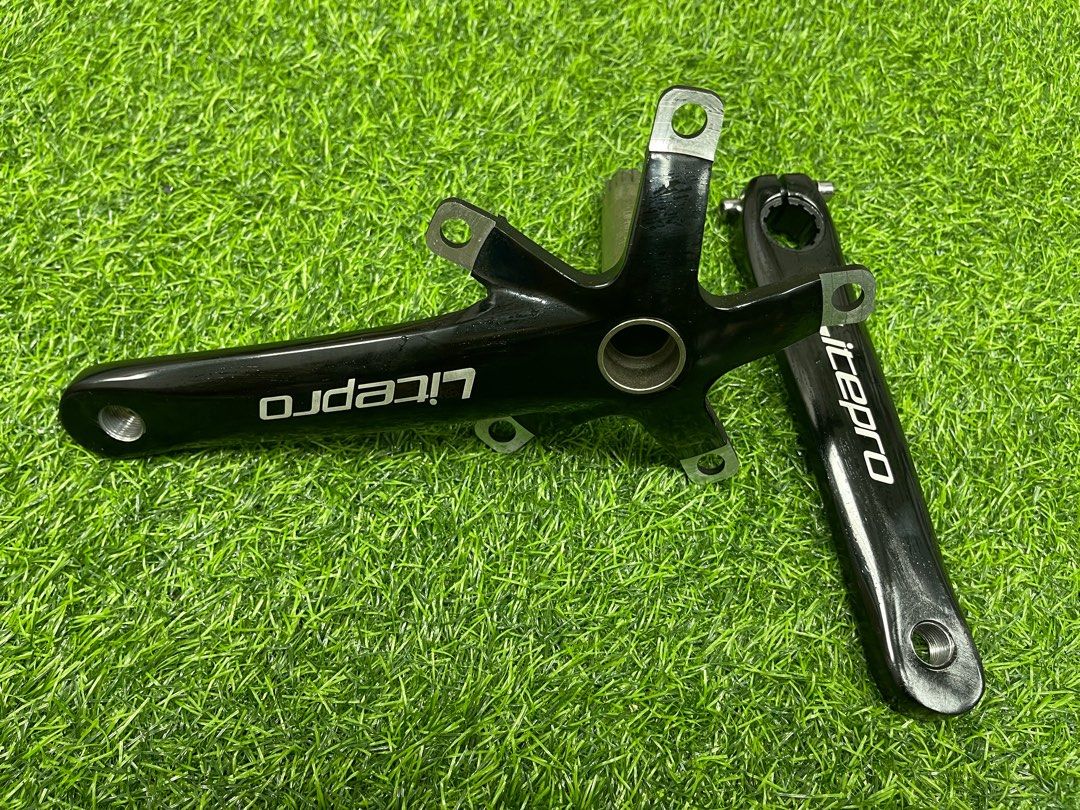 Litepro hollowtech chainring and crankarm set crankset 56T silver and ...