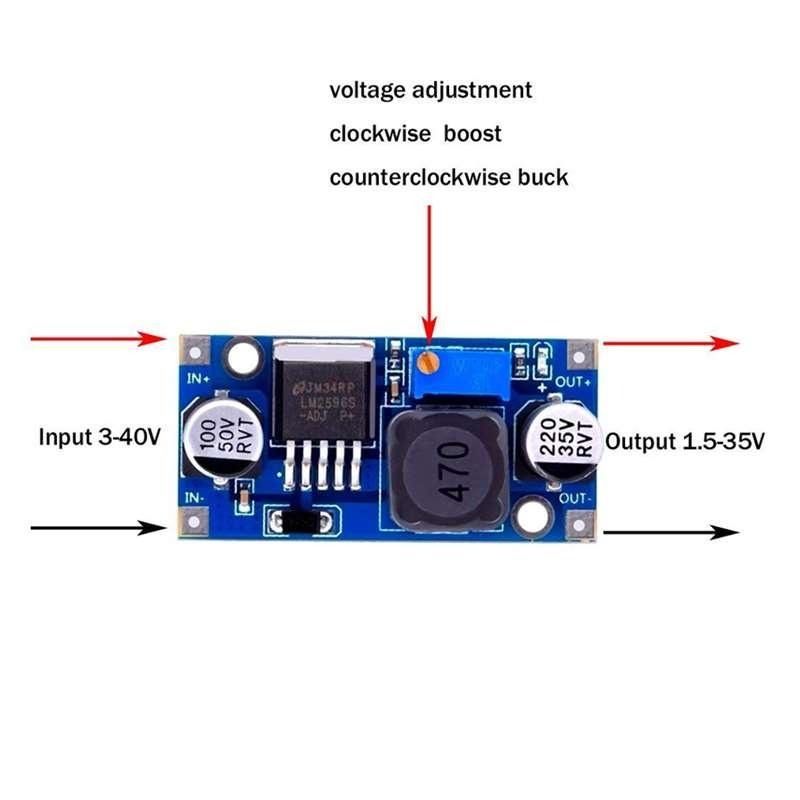 LM2596 Step-Down Adjustable DC-DC Switching Buck Converter, TV & Home ...
