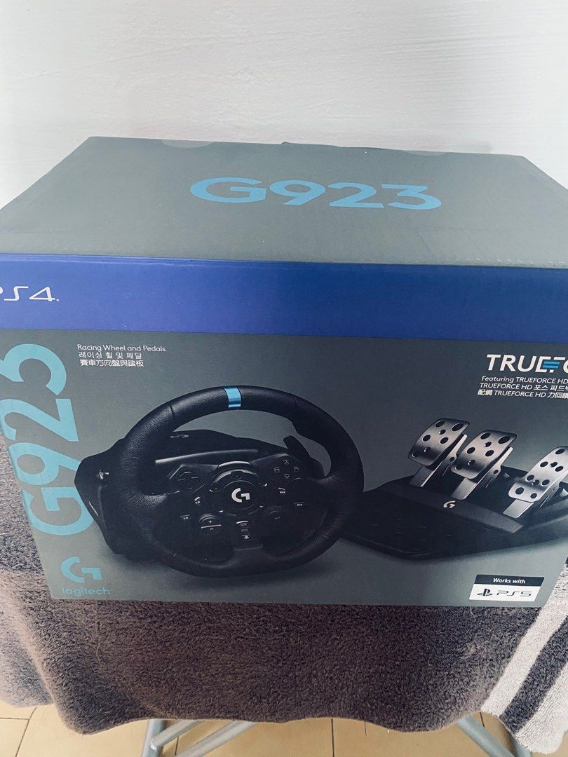 Logitech g923 trueforce racing wheel, Video Gaming, Video Game Consoles ...