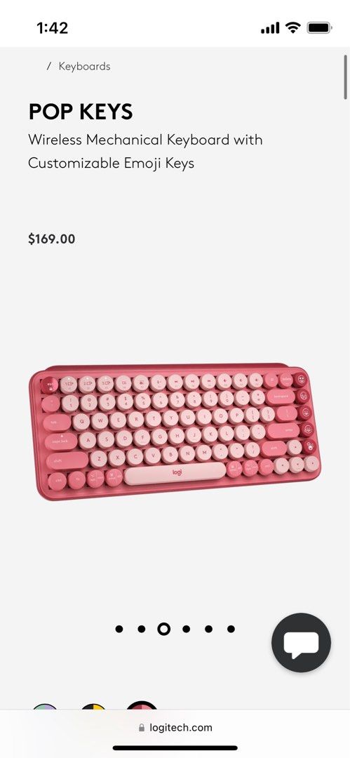 Logitech Pop Keys Emoji Keyboard in Pink / Heartbreaker, Computers ...