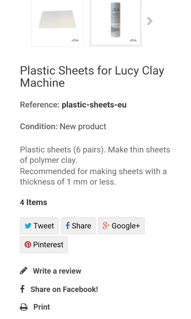 Lucy Clay Plastic Sheets for Lucy Clay Machine, Hobbies & Toys, Stationery & Craft, Art & Prints ...