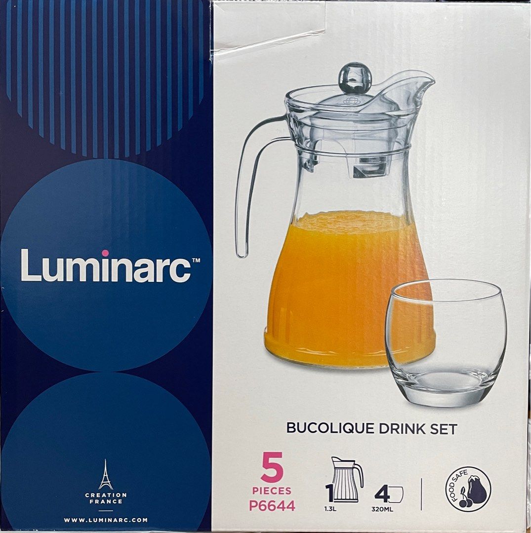 luminarc drinking set, Furniture & Home Living, Kitchenware & Tableware ...