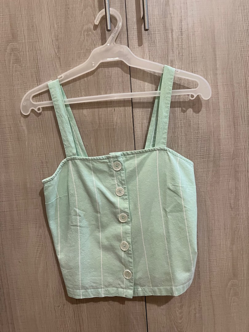 Mango Linen Top, Women's Fashion, Tops, Sleeveless on Carousell