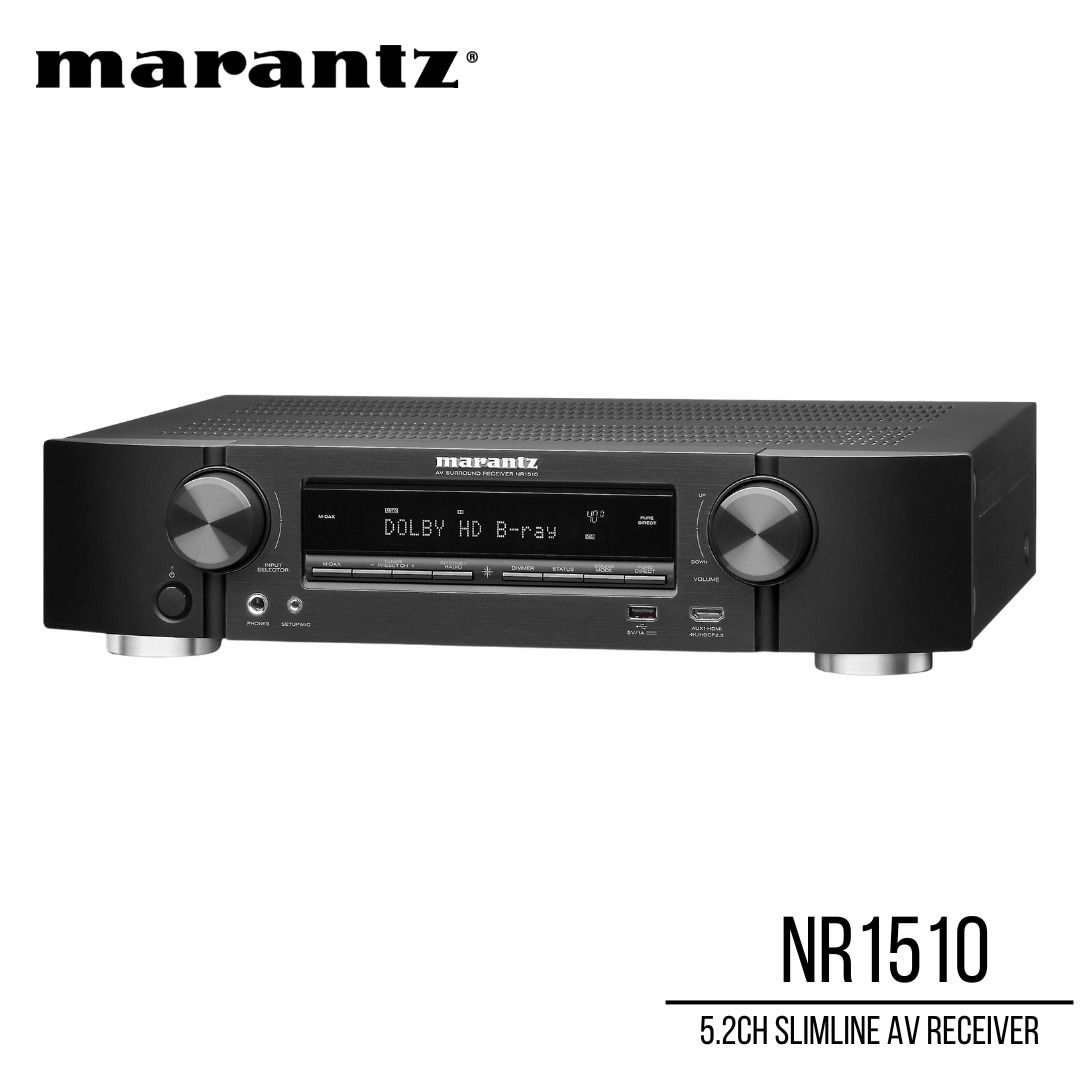 Marantz NR-1510 Slim 5.2-Channel 4K Ultra HD AV Receiver with HEOS ...