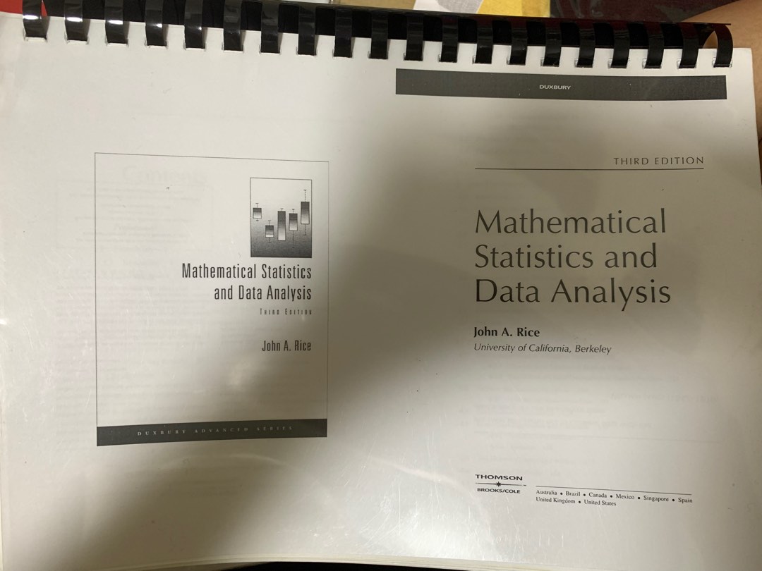 Mathematical Statistics And Data Analysis Thirs Edition By John A Rice Mathematical Statistics And Data Analysis Thirs Edition By John A Rice
