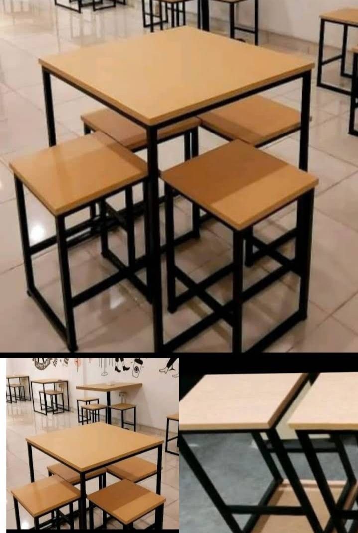 Meja Makan Minimalis 4kursi cafe coffeeshop resto, Perabotan Rumah di ...