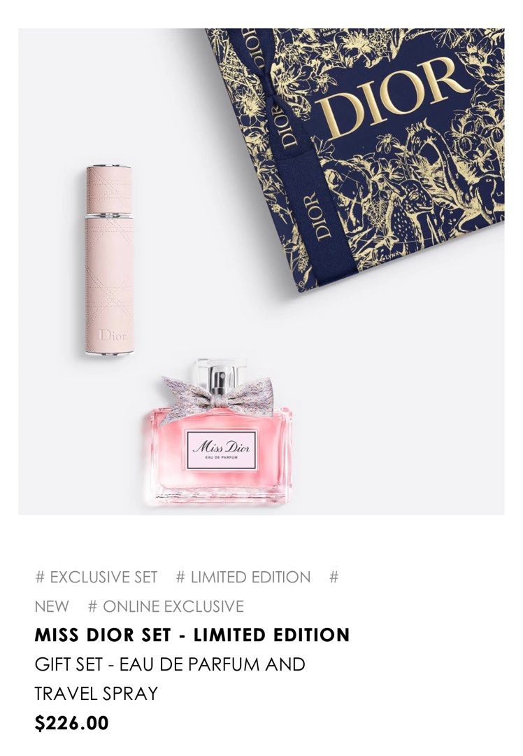 Miss Dior EDP 50+10ml Gift Set Limited Edition, Beauty & Personal Care ...
