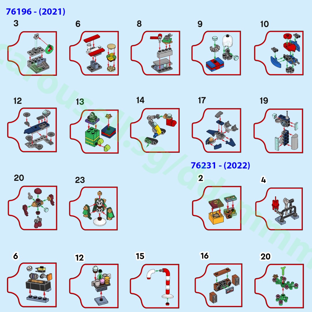 New Unassembled - 19 x Loose packs from LEGO Marvel: 76196 (2021 The ...