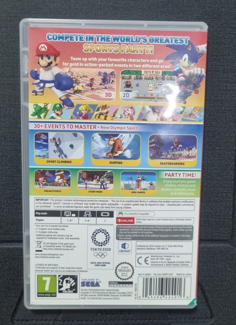Nintendo Switch - Mario & Sonic at the Olympic Games Tokyo 2020, Video ...