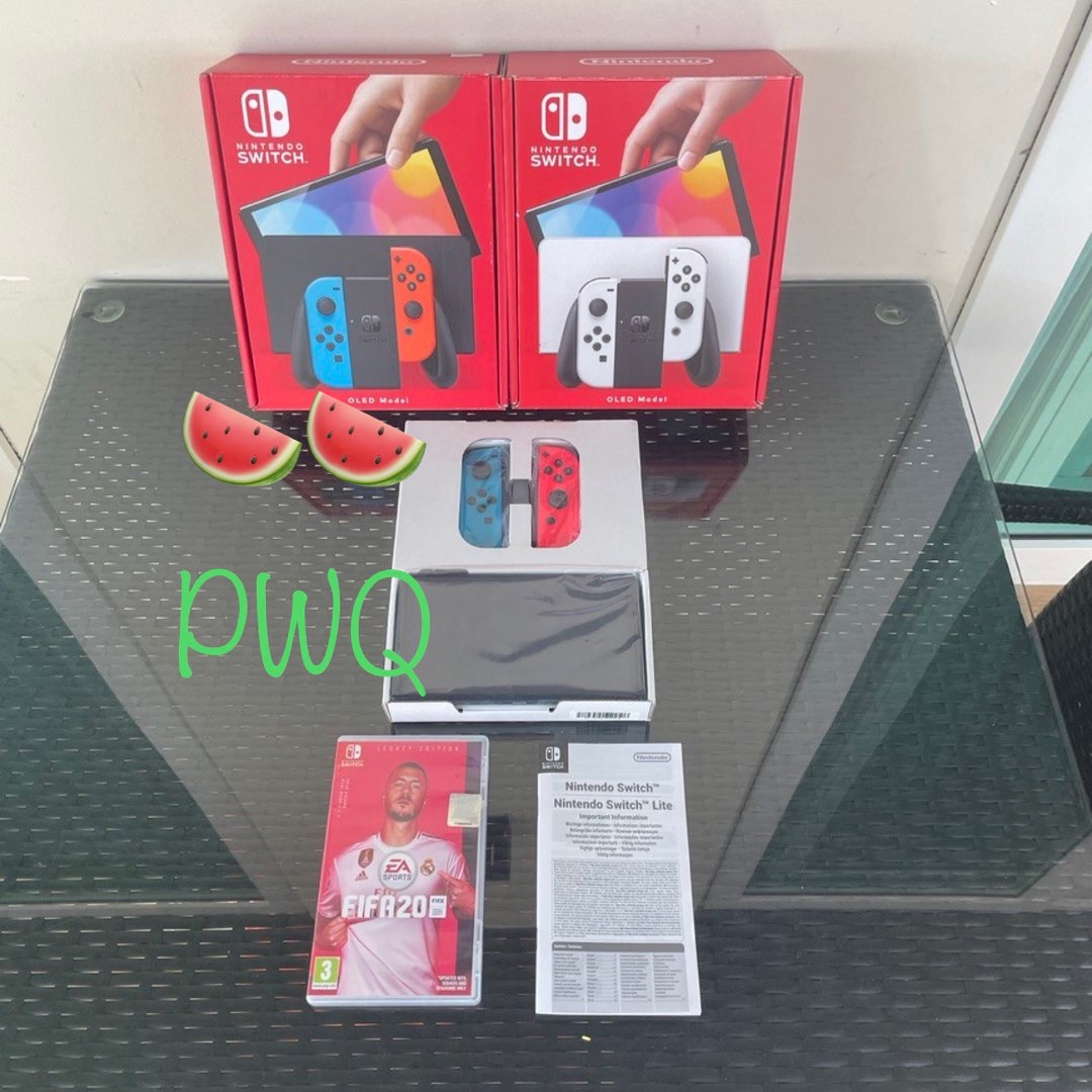 Nintendo Switch OLED Local Set White/Neon Console, Video Gaming, Video ...