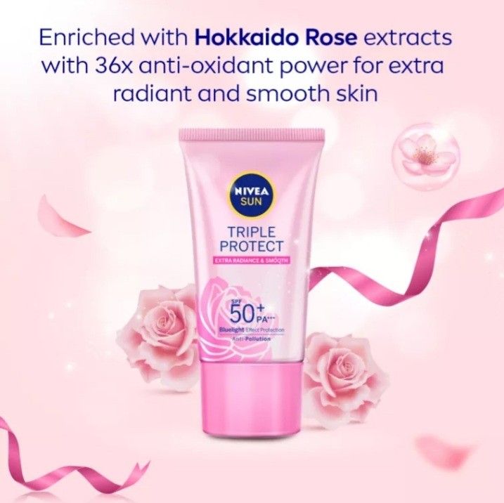 Nivea Sun Triple Protect Acne Oil Control Face Bluelight Himalayan Salt ...