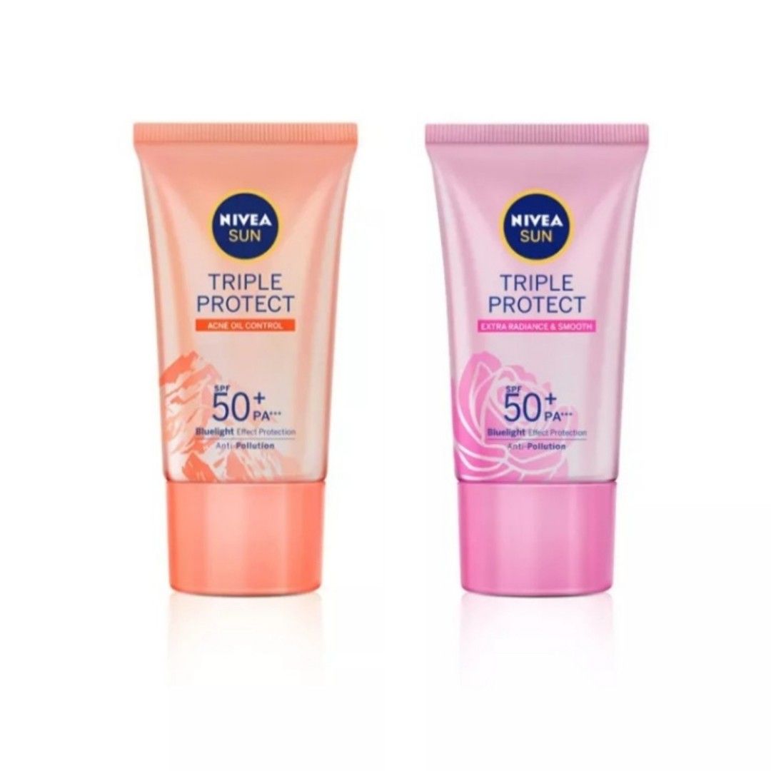 Nivea Sun Triple Protect Acne Oil Control Face Bluelight Himalayan Salt ...