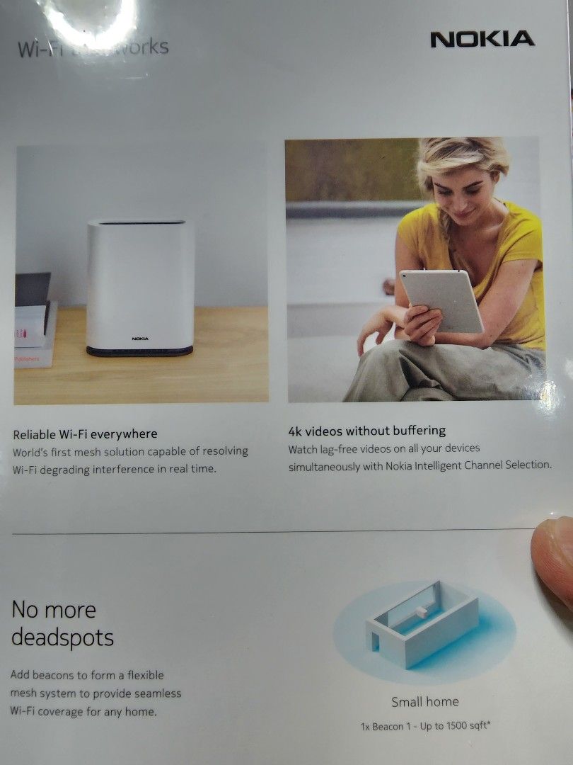Nokia WiFi Beacon 1 Mesh Router, Computers & Tech, Parts & Accessories ...