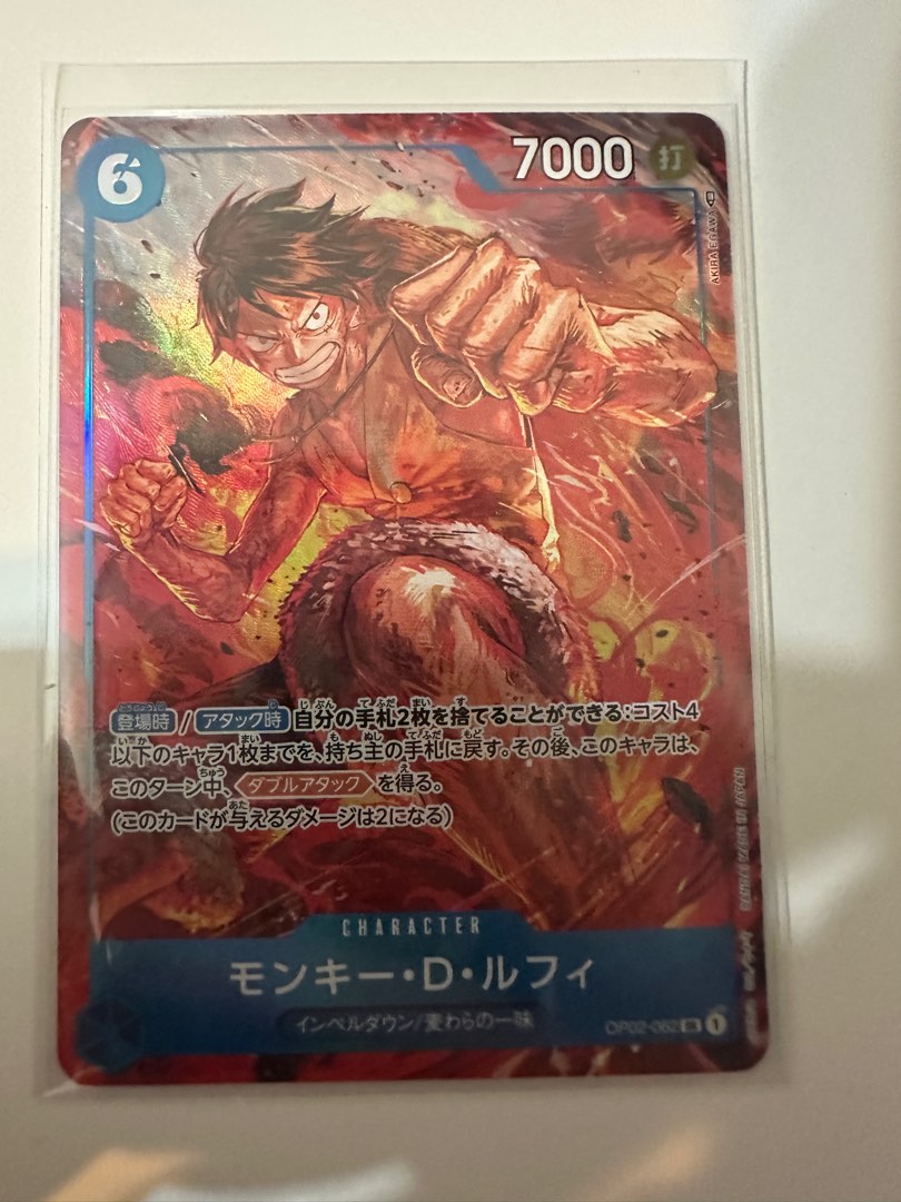 One Piece TCG OP-02 Luffy AA SR, Hobbies & Toys, Toys & Games on Carousell