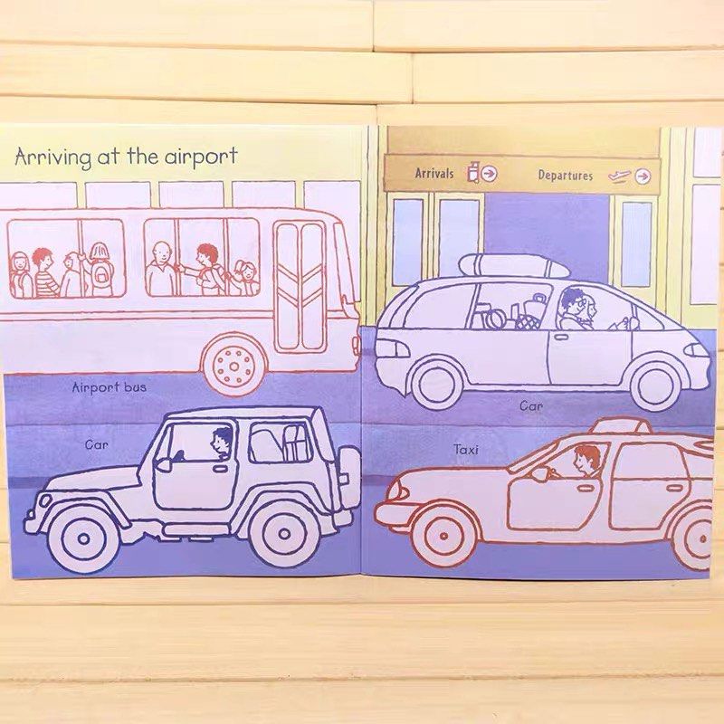 One Set Usborne First Coloring & Sticker Book, Hobbies & Toys, Books ...