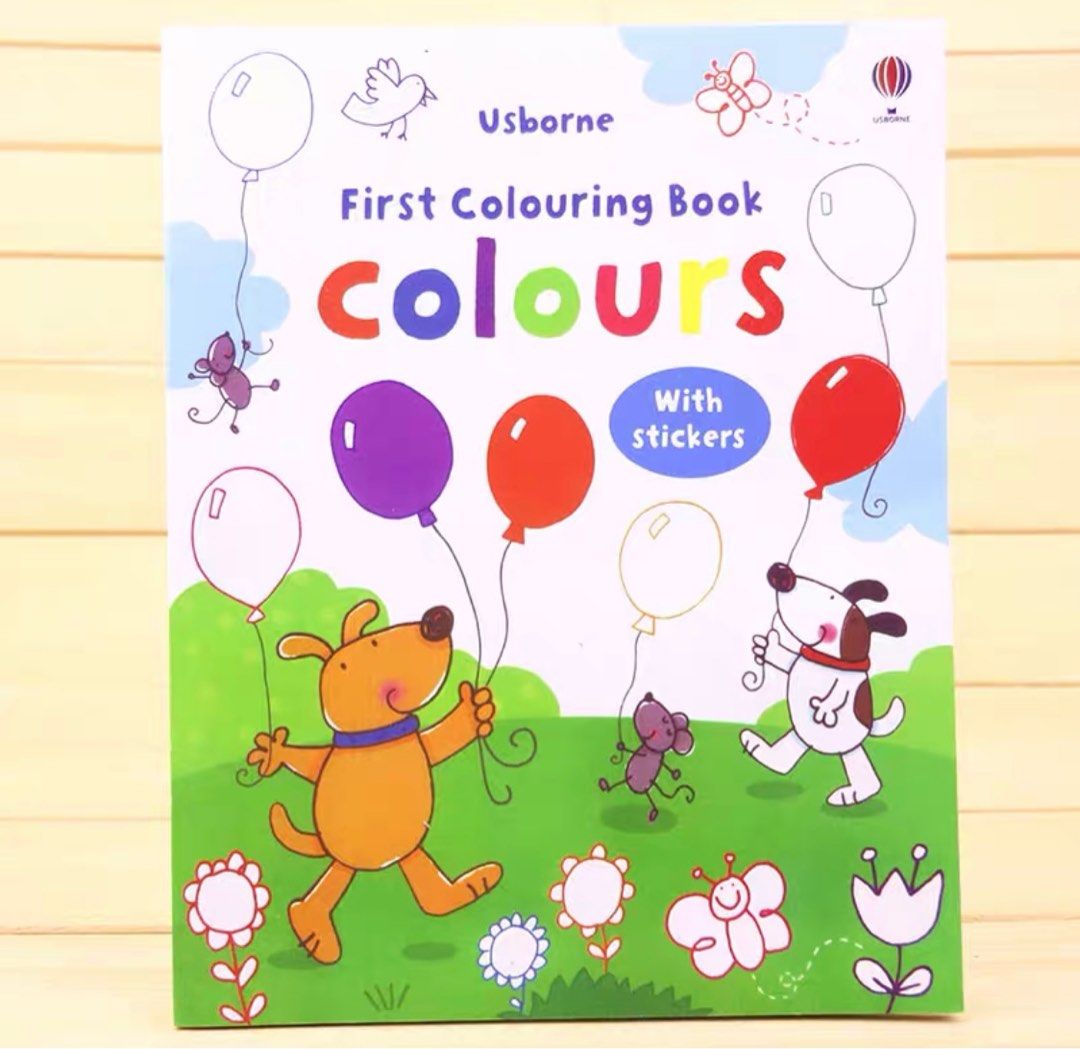One Set Usborne First Coloring & Sticker Book, Hobbies & Toys, Books ...