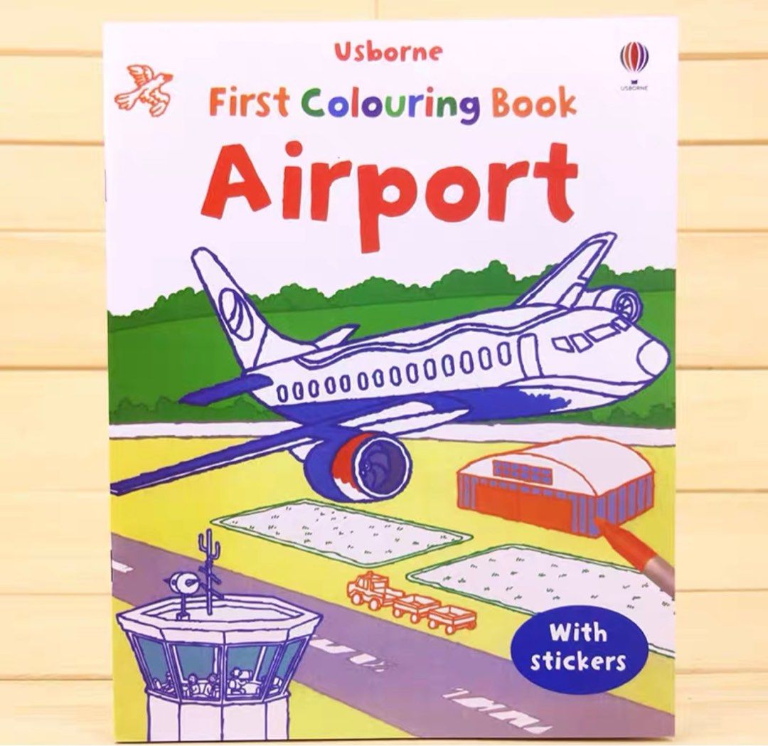 One Set Usborne First Coloring & Sticker Book, Hobbies & Toys, Books ...