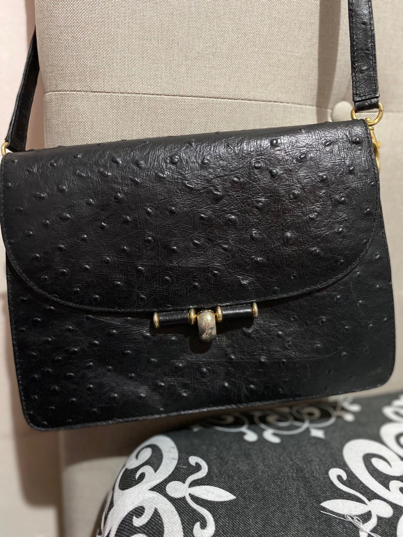 ORIGINAL CAPACCI BAG OSTRICH LEATHER, Luxury, Bags & Wallets on Carousell