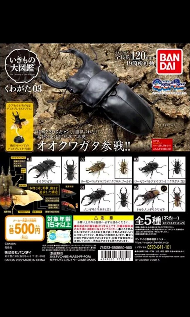 [PO] Bandai beetle realistic action figures gashapon gacha dango mushi ...