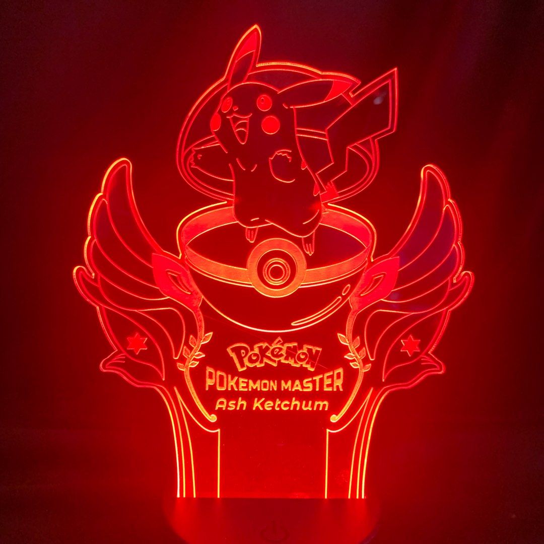 Pokemon LED Light Special Design with Pikachu and Pokeball Engrave Can ...