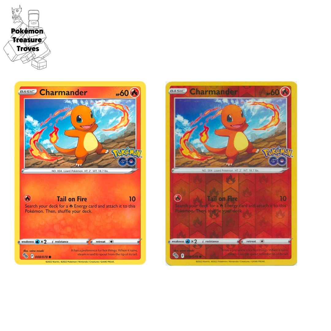 Pokemon Pokemon Go Charmander Reverse Holo & Normal Card Set, Hobbies ...