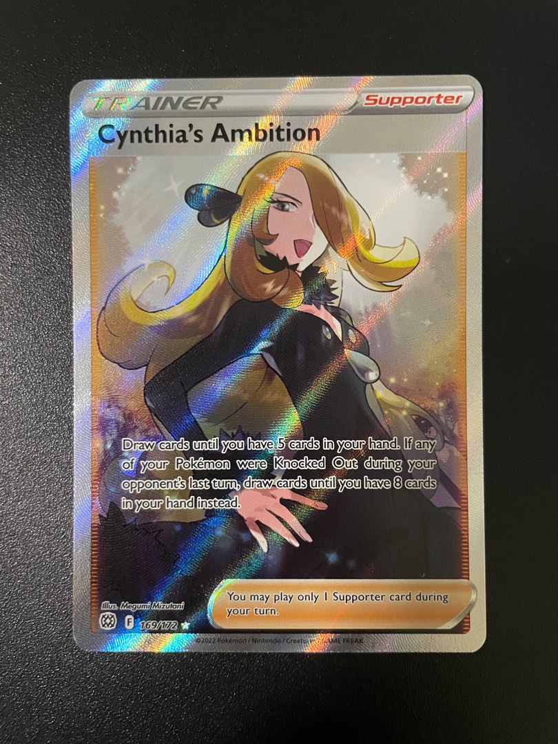 Pokemon TCG Cynthia's Ambition - 169/172 - Full Art Ultra Rare Sword ...