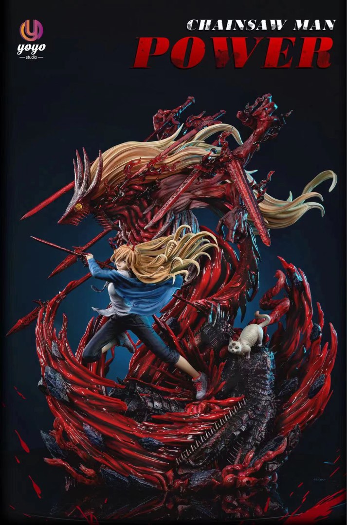 【PO】Power Blood Fiend GK Figure Yoyo Studio Chainsaw Man, Hobbies ...