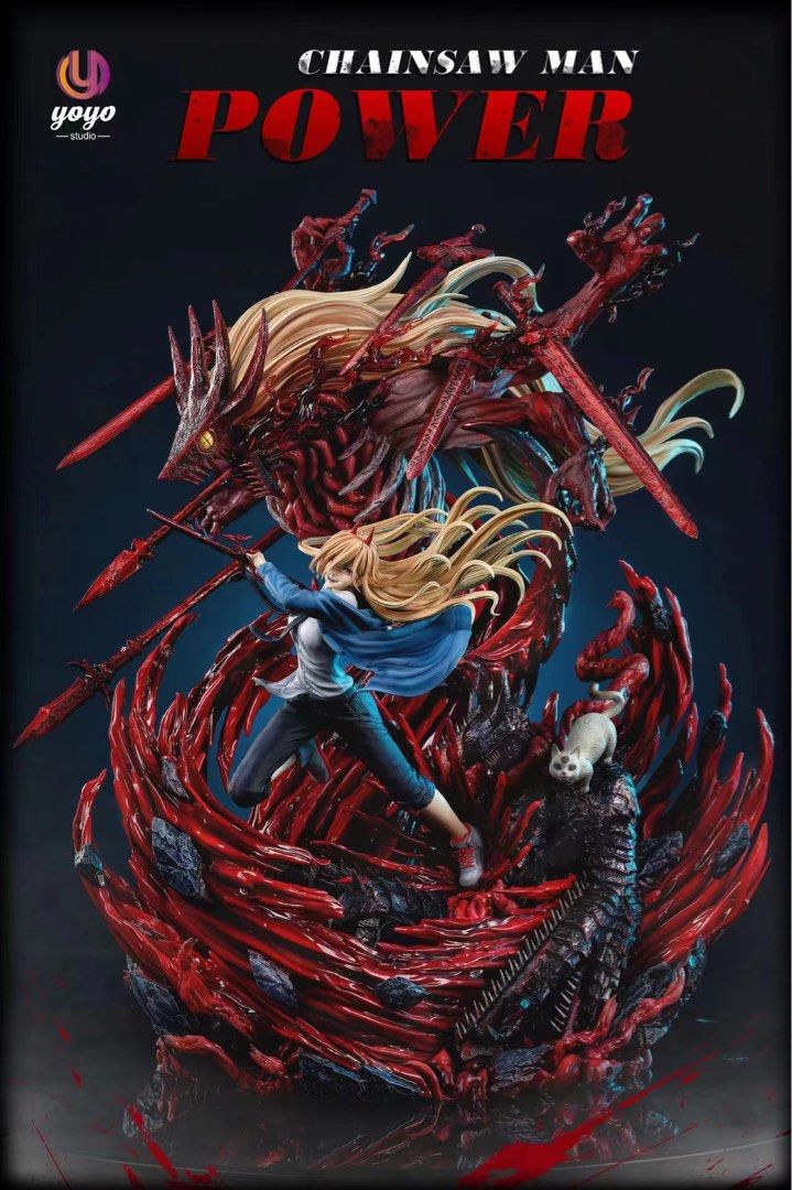 【PO】Power Blood Fiend GK Figure Yoyo Studio Chainsaw Man, Hobbies ...