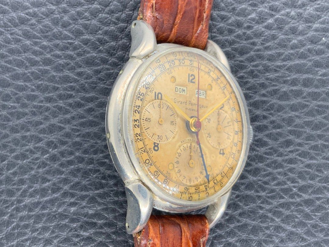 [Pre-Daytona Movement All Original] Girard Perregaux 1940s Dato Compax ...