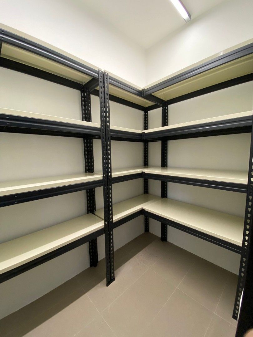 Premium Black Metal Boltless Rack, Metal Storage Rack,HDB, Condo, PVC ...