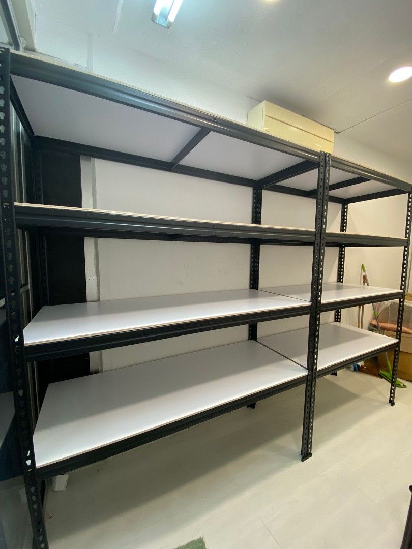 Premium Black Metal Boltless Rack, Metal Storage Rack,HDB, Condo, PVC ...