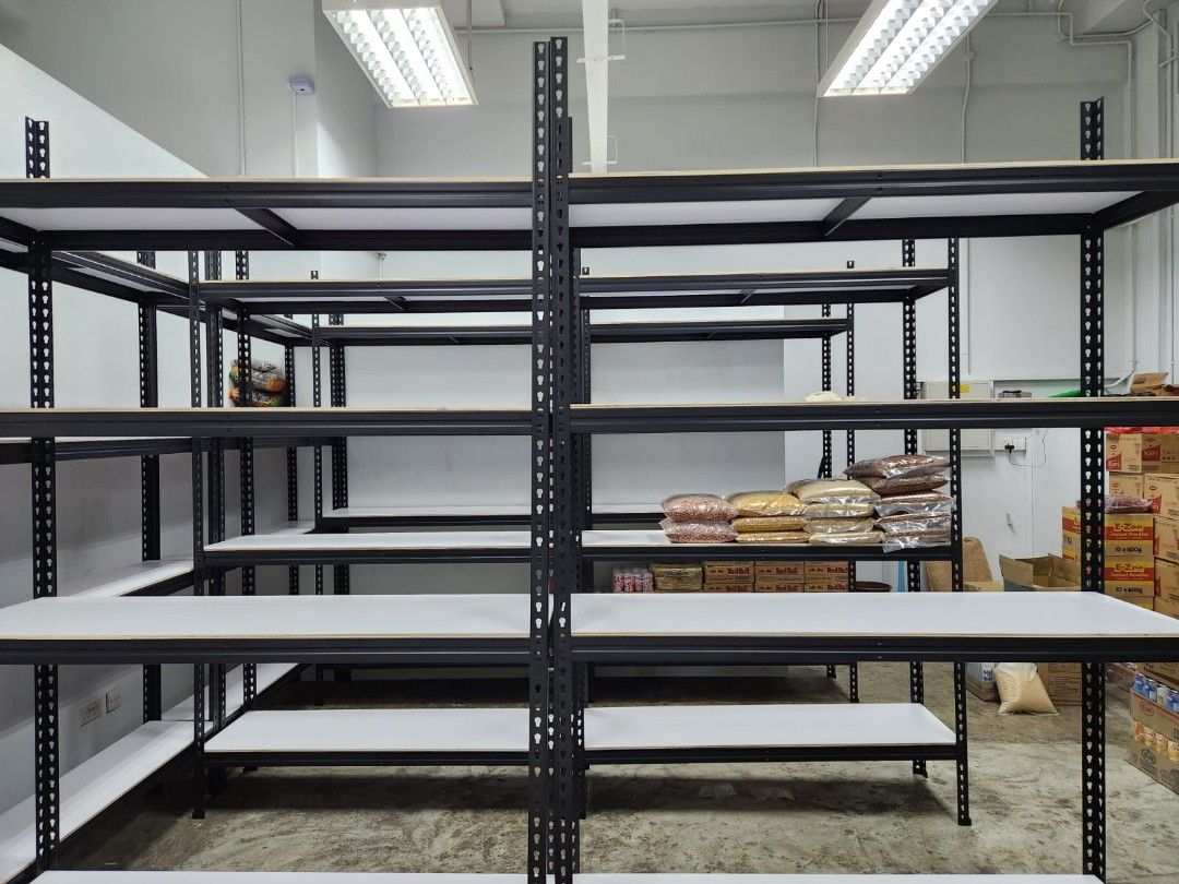 Premium Black Metal Boltless Rack, Metal Storage Rack,HDB, Condo, PVC ...