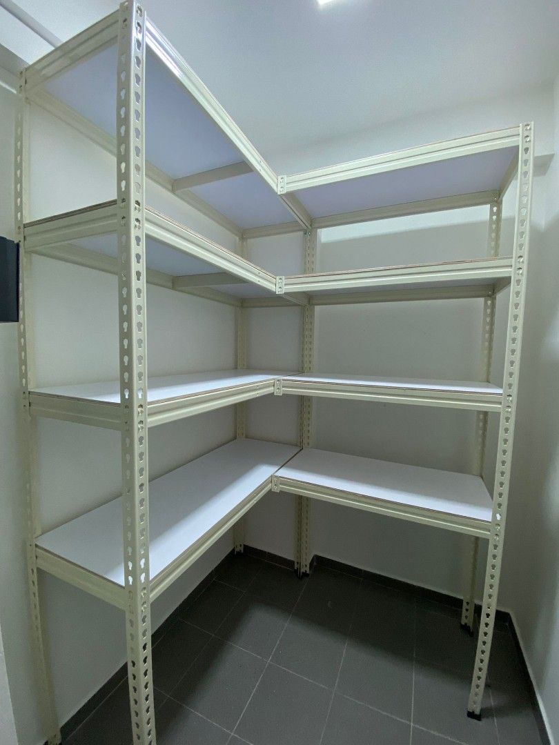 Premium Black Metal Boltless Rack, Metal Storage Rack,HDB, Condo, PVC ...