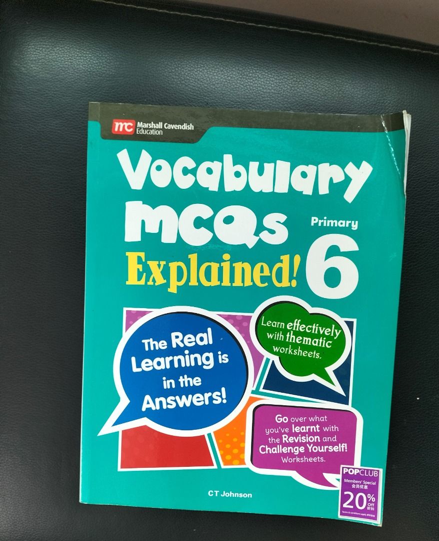 Primary 6 Vocabulary MCQ assessment book, Hobbies & Toys, Books ...