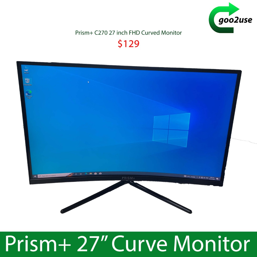Prism+ C270 27 inch FHD 75Hz Curve Monitor, Computers & Tech, Parts ...
