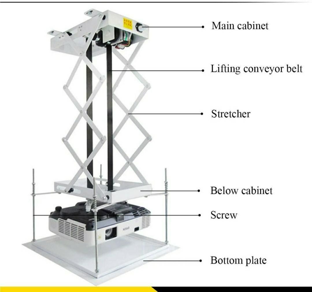 Projector Lift Motorized Ceiling Projector Scissor Bracket Projector ...