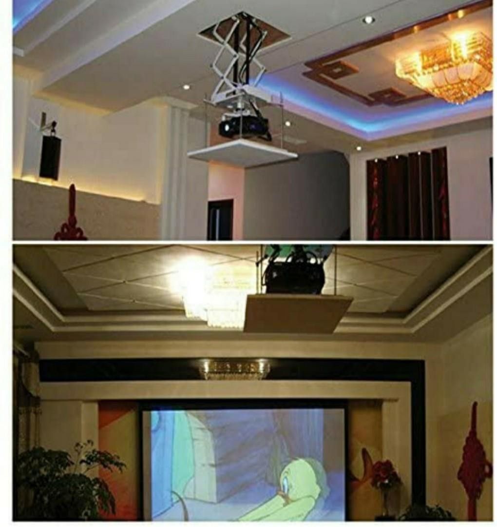 Projector Lift Motorized Ceiling Projector Scissor Bracket Projector ...