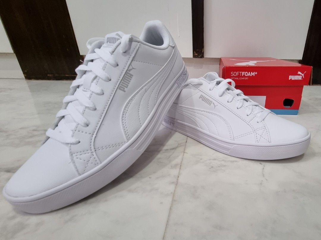 PUMA SMASH VULCANISED V3 LOW - WHITE, Men's Fashion, Footwear, Sneakers ...