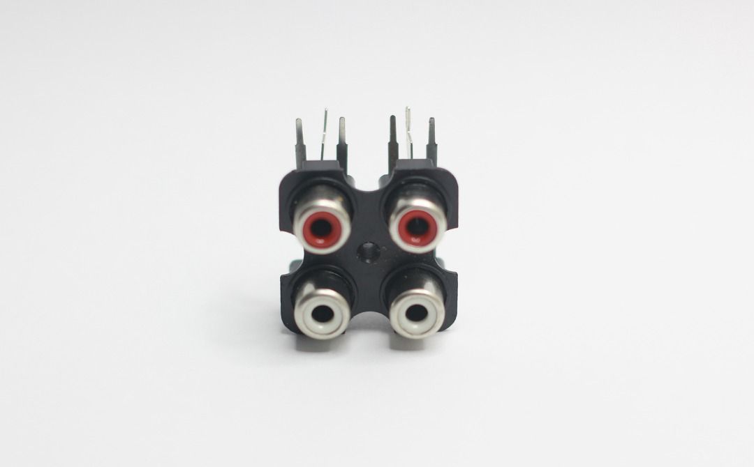RCA CONNECTOR FEMALE 4P, PCB MOUNT AUDIO VIDEO RCA SOCKET OUTLET ...