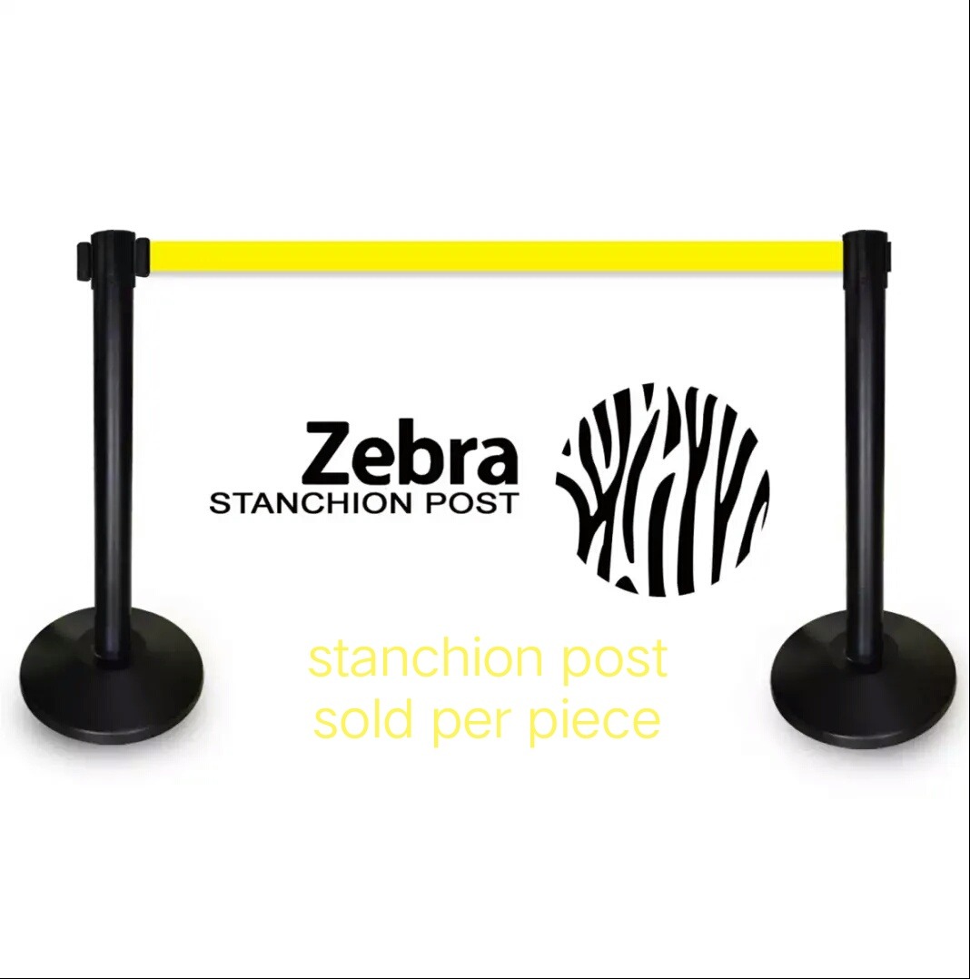 RETRACTABLE BLACK STANCHION POST; STANCHION POST; CROWD CONTROL BARRIER ...