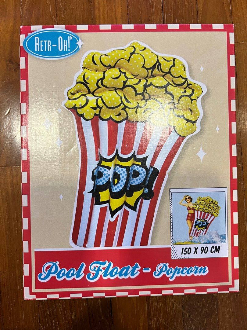Retr-Oh! Inflatable Popcorn Pool Float, Sports Equipment, Sports ...