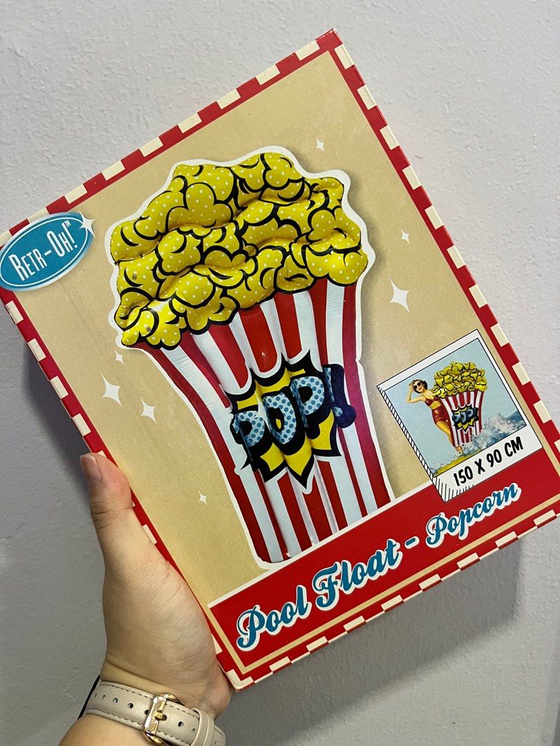 Retr-Oh! Inflatable Popcorn Pool Float, Sports Equipment, Sports ...