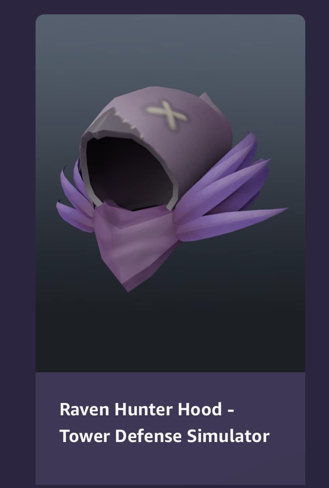 Roblox Raven Hunter Hood - Tower Defense Simulator, Video Gaming ...